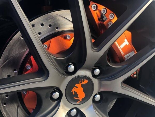 KT4 orange brake kit installed - KT4 Performance